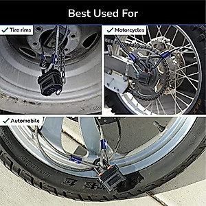 BRINKS - 40mm Laminated Steel Sure Grip Weather Resistant Padlock with 4 Foot Looped Steel Cable - Plastic Polymer Wrapped and Chrome Plated with Hardened Steel Shackle, 175-25481