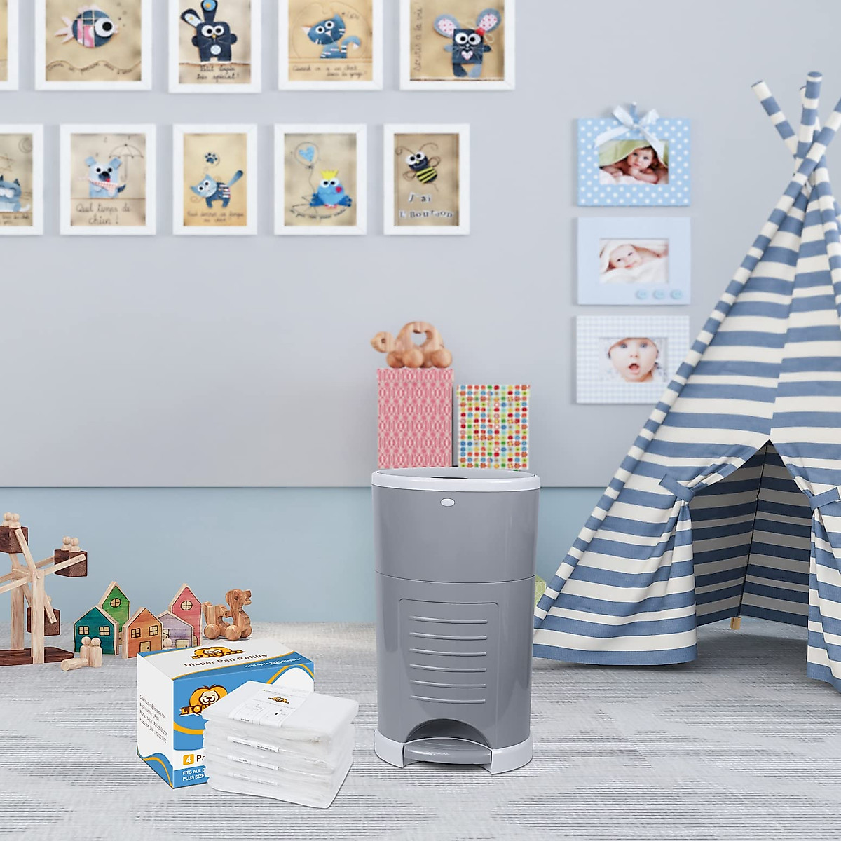 Lionpapa Refills Compatible with Dekor Plus Diaper Pails,4 Pack