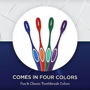 GuruNanda Mentadent Manual Toothbrush for Adults & Kids - Extra Cleaning with Soft Bristles for White Teeth Family 4 Count(Pack of 1)