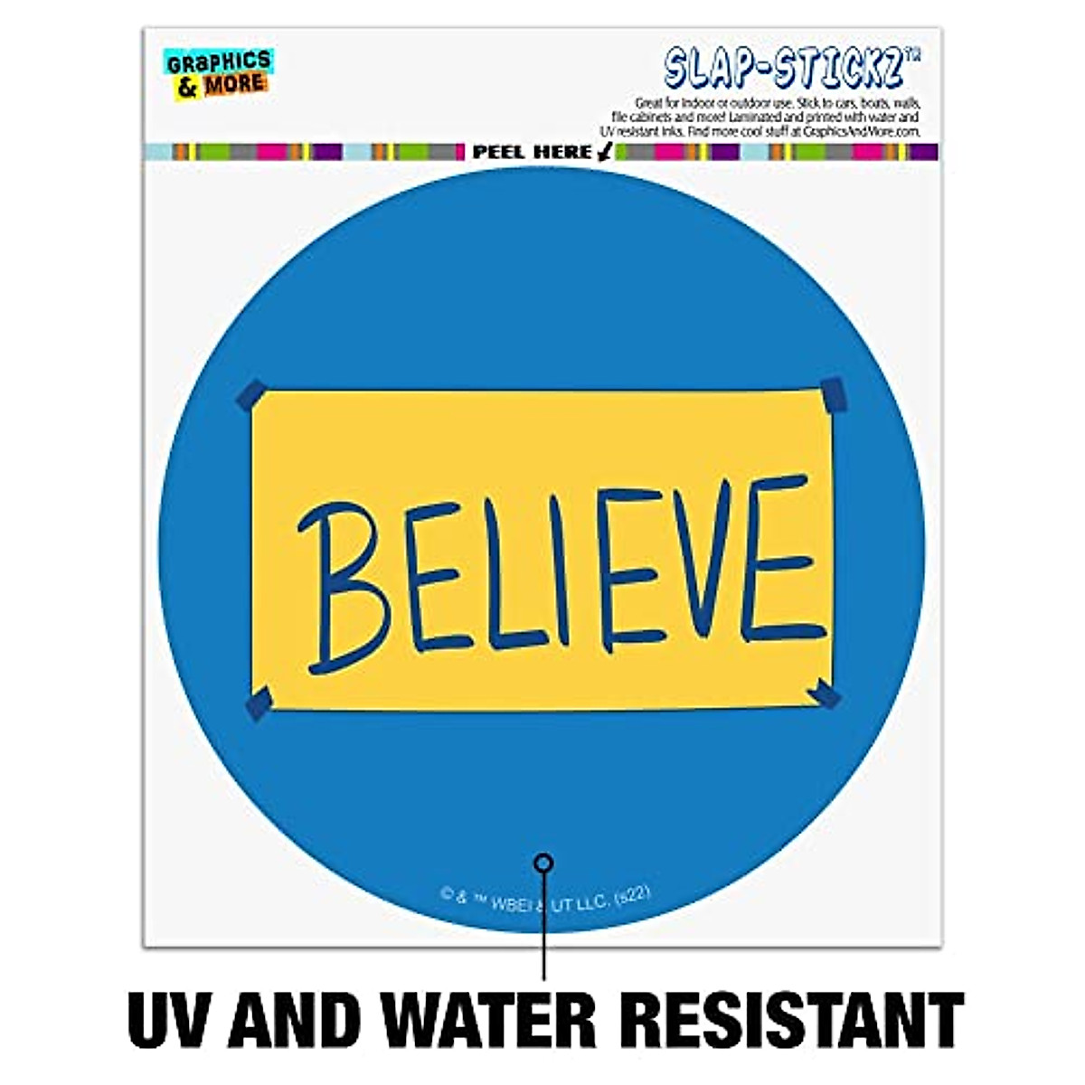 Ted Lasso Believe Automotive Car Window Locker Circle Bumper Sticker