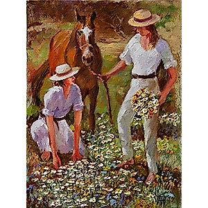 (SOLD) Sisters - female figures by internationally renown painter Yary Dluhos