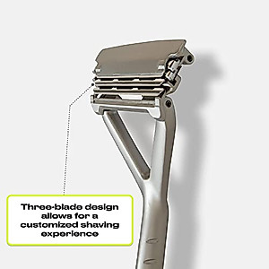 Leaf Shave | Leaf Razor, Rose Gold - All-Metal, Eco-Friendly Razor for Women & Men; Includes 10 Stainless Steel Single-Edge Razor Blades; Recommended for Head Shaving and Leg Shaving