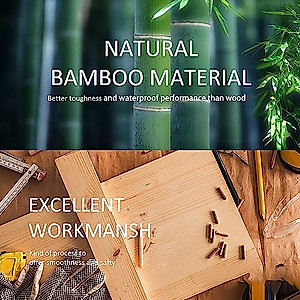 ZHUMUJIAJU Sideboard Buffet Cabinet, Modern Buffet Sideboard with Storage, Console Server Table with Doors & Shelf, Bamboo Coffee Bar Cabinet for Dinning Room