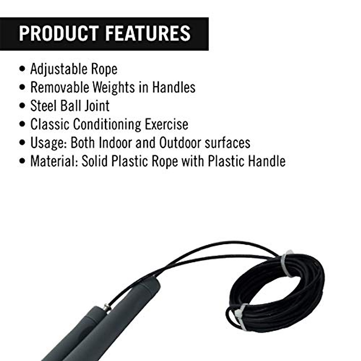 Everlast Adjustable Speed Rope Socket, 11'