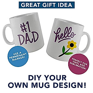 Serami 28oz Super Large White Coffee Mugs. Large Handles and Ceramic Construction, Set of 2