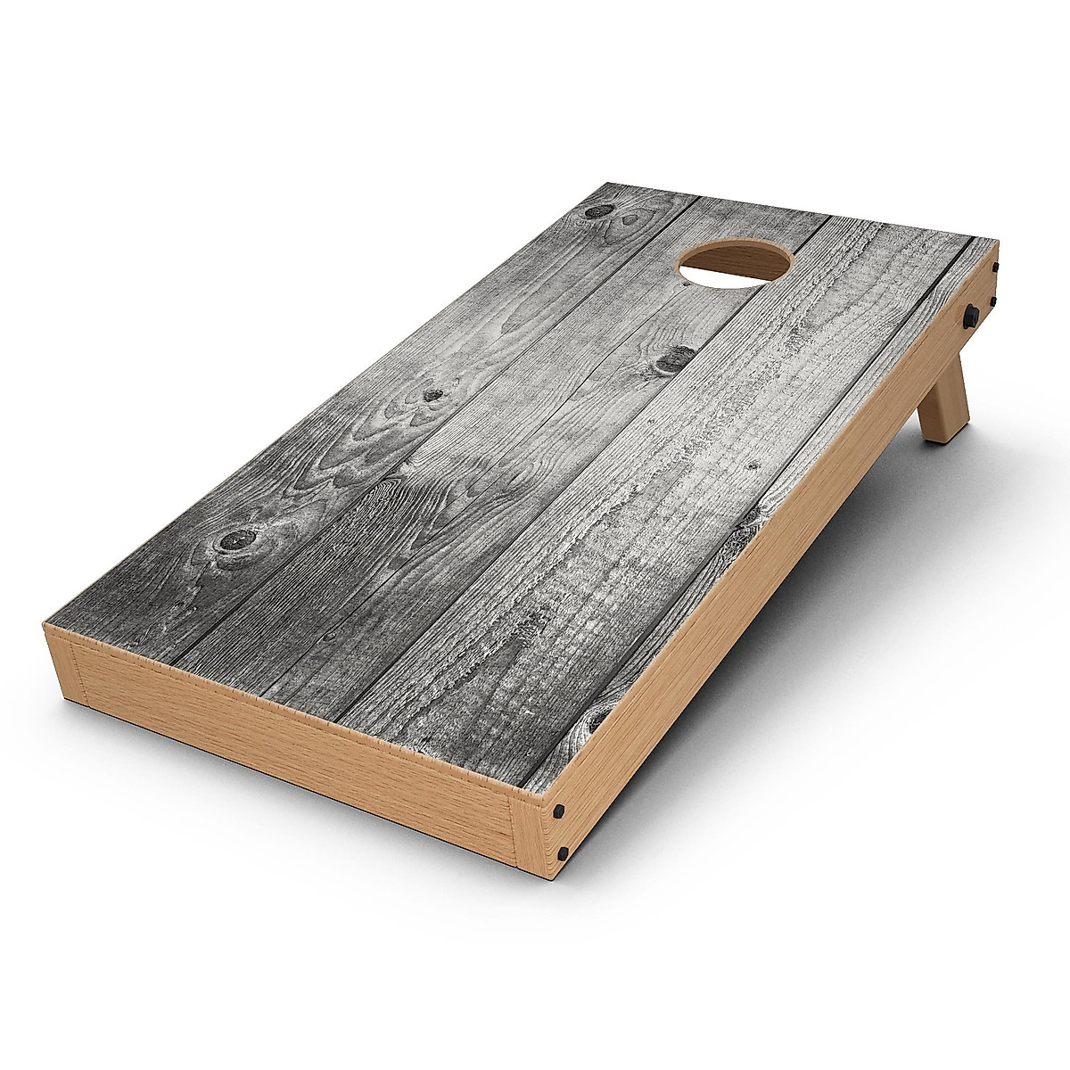 Design Skinz Wood Skin Set for Cornhole (Skin Only) - Dark Washed Wood Planks