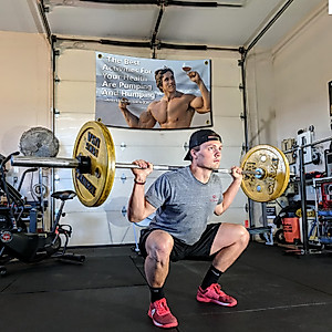 Arnold Schwarzenegger "The best activities for your health are Pumping and Humping" 3x5 Feet Flag Funny Poster Durable Man Cave Wall Flag with Brass Grommets This beautiful entertaining banner flag for College Dorm Room Decor,Outdoor,Parties gifts, travel