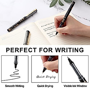 Comix Gel Pens, Black Ink, 0.7mm Medium Point, Rolling Ball Gel Pens,8 Count,Black Ink Smooth Writing for School Office Home