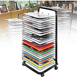 Art Drying Rack, Foldable Floor-Standing Easel, Wire Mesh 8KA3 Oil Painting Panel Display Rack, Suitable for Art School Creative Studio