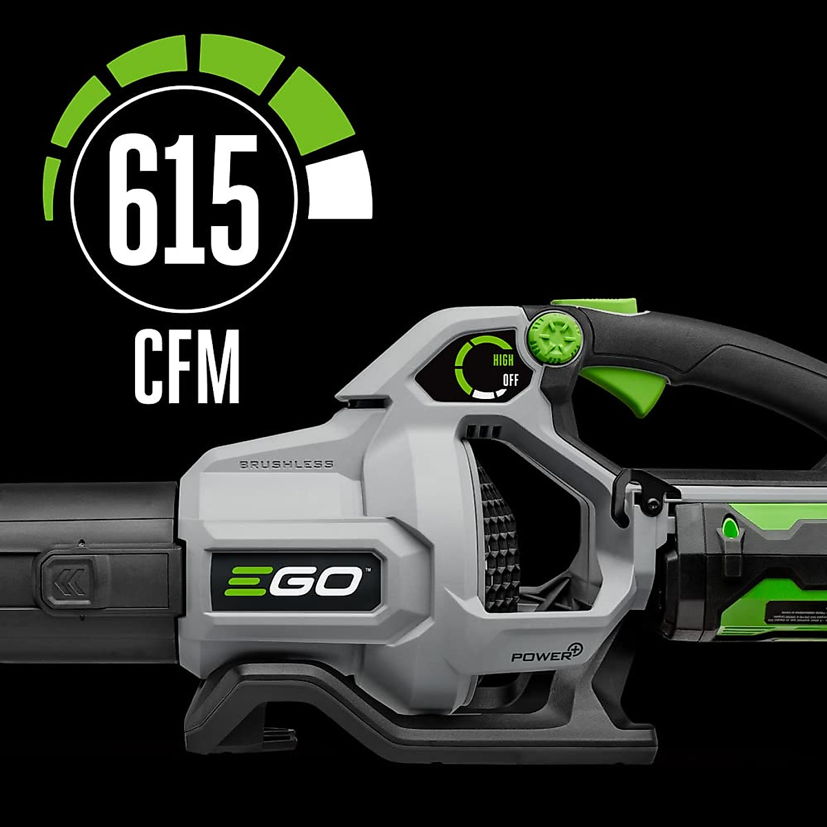 EGO Power+ LB6153 615 CFM 56-Volt Lithium-ion Cordless Blower with 4.0Ah Battery and Charger Included,Black