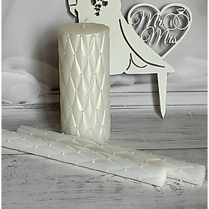 Magik Life Unity Candle Set for Wedding - Wedding Unity Set for Reception and Ceremony - Candle Sets - 6 Inch Pillar and 2 * 10 Inch Tapers