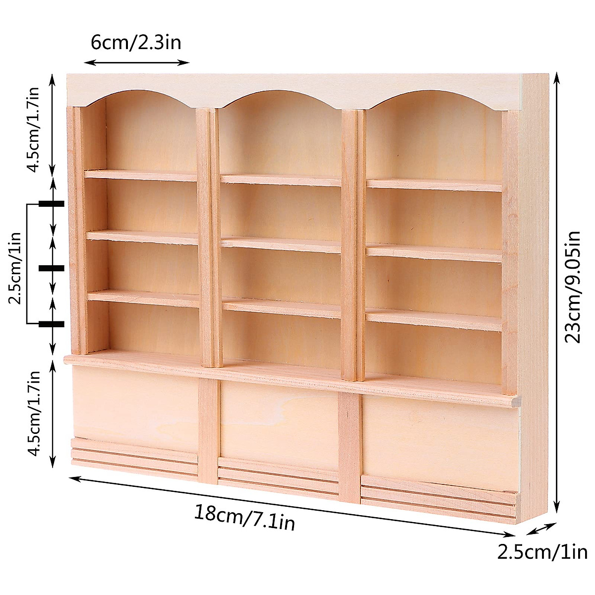 1:12 Dollhouse Mini Bookcase Display Shelf Bookshelf Locker Doll House Decor Dollhouse Furniture Accessories