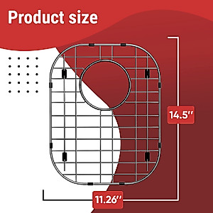 Sink Protectors for Kitchen Sink 11.26"x14.5", Sink Grate for Bottom of Kitchen Sink, Stainless Steel Sink Protector
