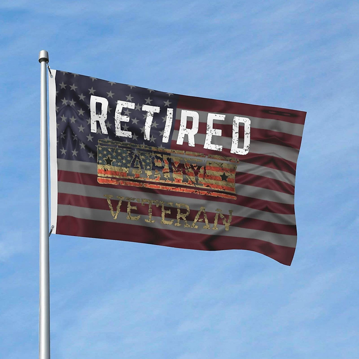 Army Retired Flag Flag 3x5 Feet Double-Sided Outdoor Decoration
