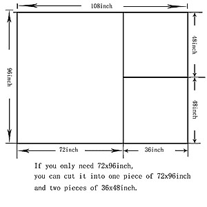 King Quilt Batting for Quilting, 96"X108" Natural Cotton Quilting Batting Fabric for Sewing