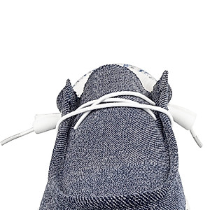 Endoto Shoelaces for Hey Dude Elastic Strings Replacement Laces Shoes(Color:White,Size:18Inch)