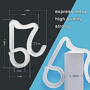 Holiday Hang Gutter Hooks for Christmas Decoration String Lights Weatherproof Outdoor Lights Clip for Halloween Xmas(100 Pieces)