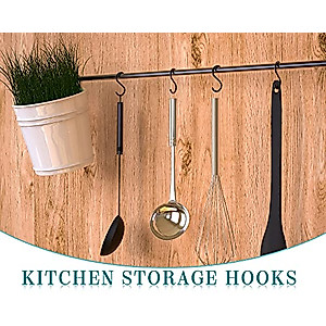 Mini S Hook 1 Inch Metal Hanging Hooks S Shaped Iron Wire Hook Hanger Mini Ornament Storage Hooks for Valentine's Day Decor Hanging Pot Plant Jewelry Keychain (Black, 120 Pcs)