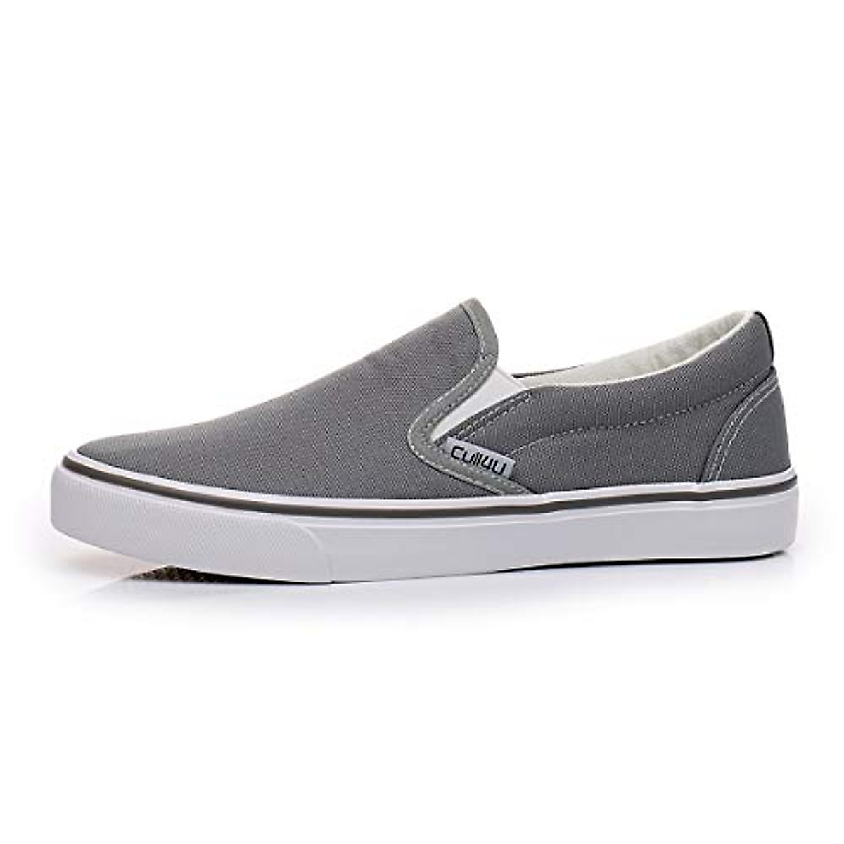 Cull4U Women's Classic Slip On Trainer Shoes (10 M US,Gray/White)