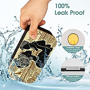 African Black Woman Bento Lunch Box Leak-Proof Bento Box Food Containers with 2 Compartments for Offce Work Picnic Black-Style