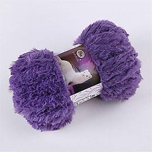 5 Pack of Soild Wool Fur Fluffy Plush Thick Knitting Yarn Supper Soft Fur Crochet Yarn for DIY Knitting Scarf Coat Gloves Hat Rugs Clothes Knitting Projects 250g