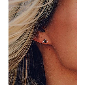 Pura Vida Silver Wave Stud Earring Set - .925 Sterling Silver, Accessory for Women