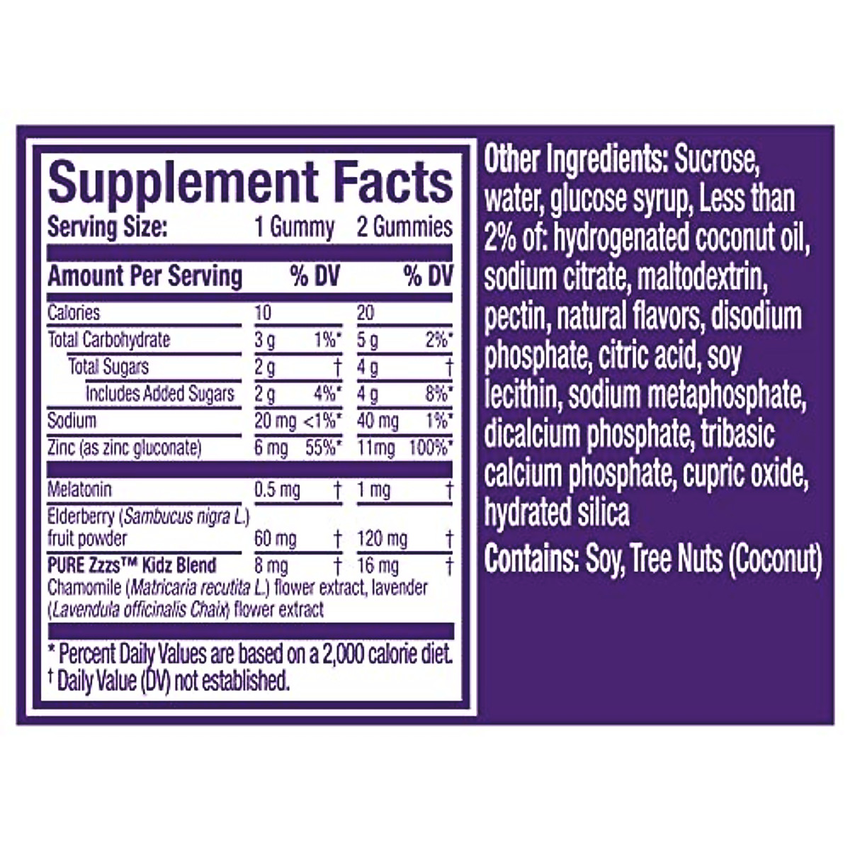 ZzzQuil VICKS Pure Kidz + Immunity, Melatonin Sleep Aid Gummies for Kids and Children, Zinc for Immune Support, Low Dose Melatonin, Berry Flavored, 60 Gummies