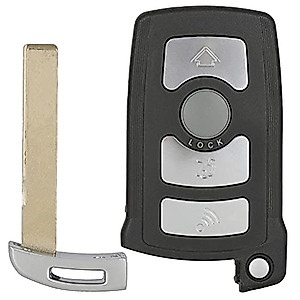 Keyless Entry Remote Key Fob X 1 for 2006-2011 for BMW for 740i for 740Li for 750i for 750i xDrive for 750Li for 750Li xDrive or 760i for 760Li (eps7866)-4 Buttons