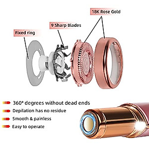 Facial Hair Remover Replacement Heads for Gen 1 Finishing Touch Flawless Facial Hair Removal Tool for Women,18K Gold-Plated Rose Gold 4 Count,First Generation by BECHY