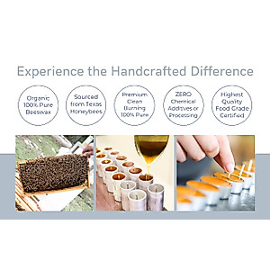 The Beeswax Co Pillar Beeswax Candle - Natural Honey Scented - Long-Lasting & Eco-Friendly - Cotton Wick - Slow Burning - Hand Poured Pure Organic Bees Wax - Spiral Octagon