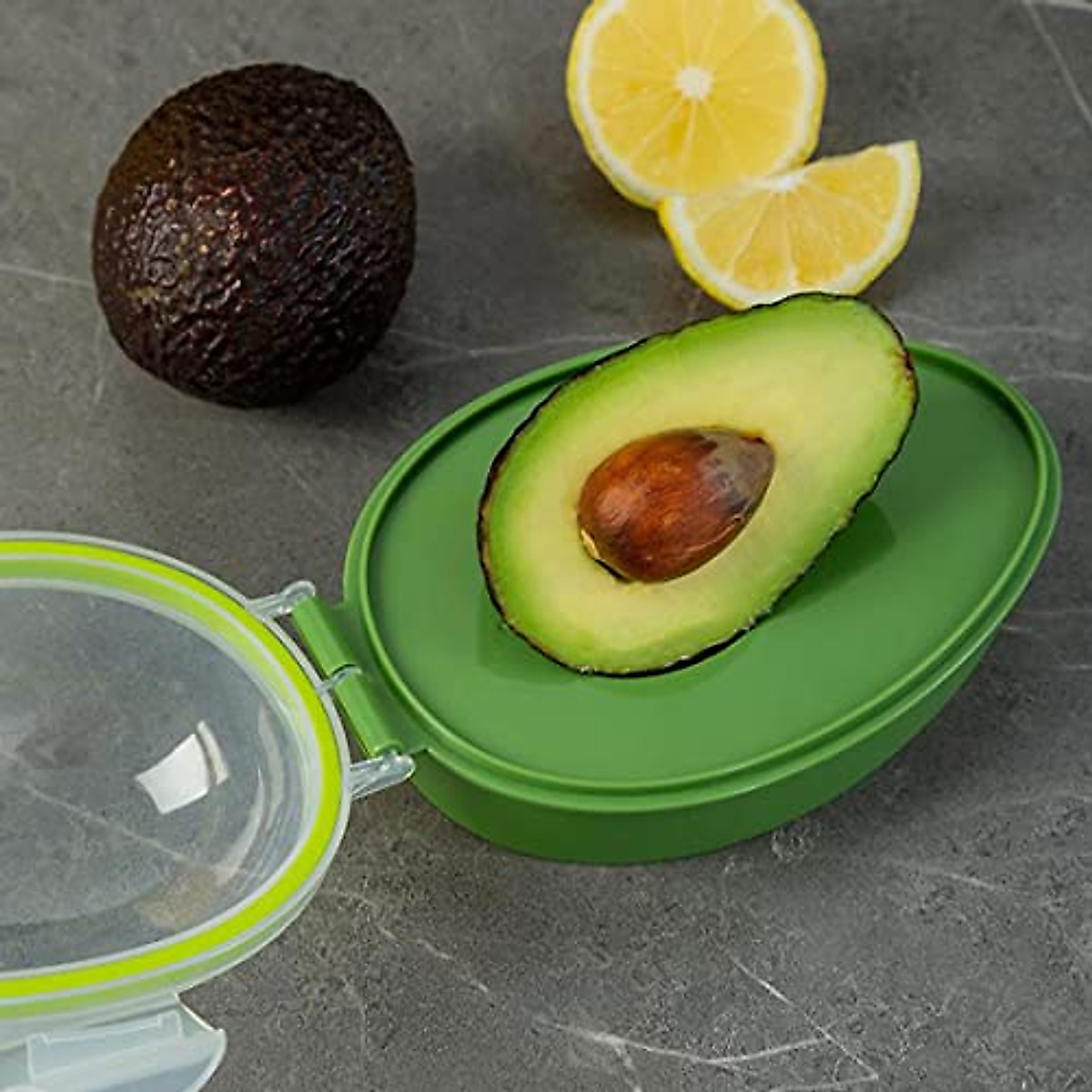 Avocado Storage, Avocado Saver Holder Reusable Food Crisper Storage Box Fruit Fresh Container Fruit Keeper Avocado Keeper Storage Container Kitchen Accessories