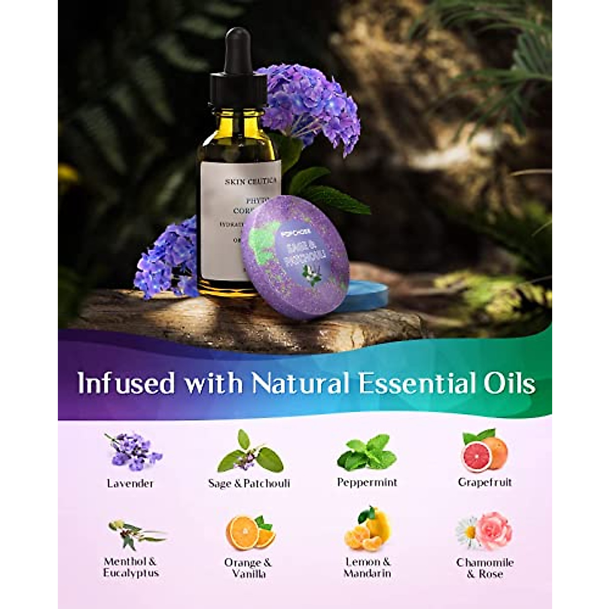 POPCHOSE Shower Steamers Aromatherapy - Bath Bomb Shower Tablets 8 Pack, Self Care & SPA Relaxation - Stocking Stuffers Christmas Gifts for Women and Mom Who Has Everything, Birthday Valentines Gift