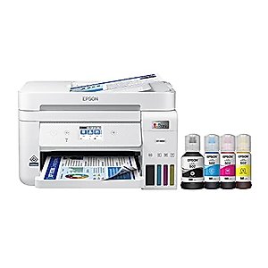 Epson EcoTank ET-4850 Wireless All-in-One Cartridge-Free Supertank Printer with Scanner, Copier, Fax, ADF and Ethernet (Renewed/Refurbished)