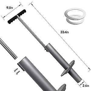 Walensee Bulb Planter Lawn and Garden Tool, Flower Weeder or Weeding Tools for Digging Hoes Soil Sampler Transplanting Sod Plugger Flower Bulb Garden Planting Tool Steel with T-Style Long Handle, Grey