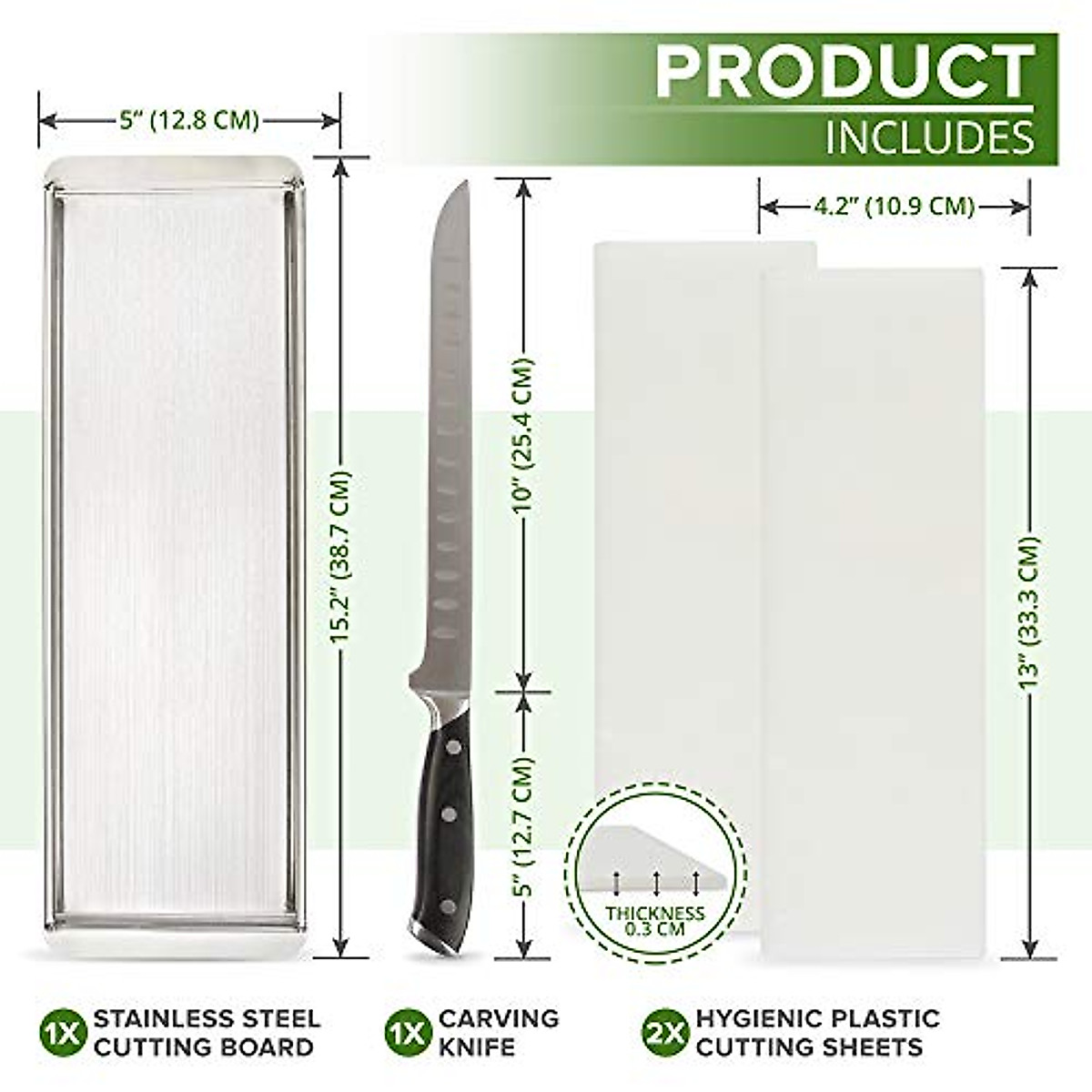 Beef Jerky Meat Slicer Kit- 100% Precision Uniform Slices Guaranteed - Adjustable Thickness Dishwasher Safe Jerky Cutting Board 10" Meat Slicing Knife Jerky Maker and Meat Curing How to Book