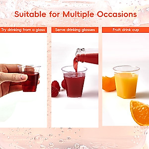 JOLLY CHEF 500 Pack 2 oz Plastic Shot Glasses Clear Disposable Plastic Cups Heavy-duty Party Glasses, Disposable Cups for Thanksgiving Christmas Halloween Party