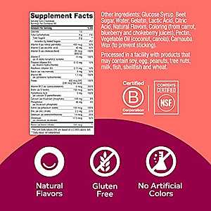 OLLY Women's Multivitamin Gummy, Vitamins A, D, C, E, Biotin, Folic Acid, Berry Flavor, 60-Day Supply - 120 Count