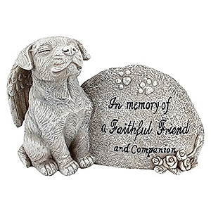 Design Toscano QL593931 Forever in Our Hearts Memorial Dog Statue,greystone