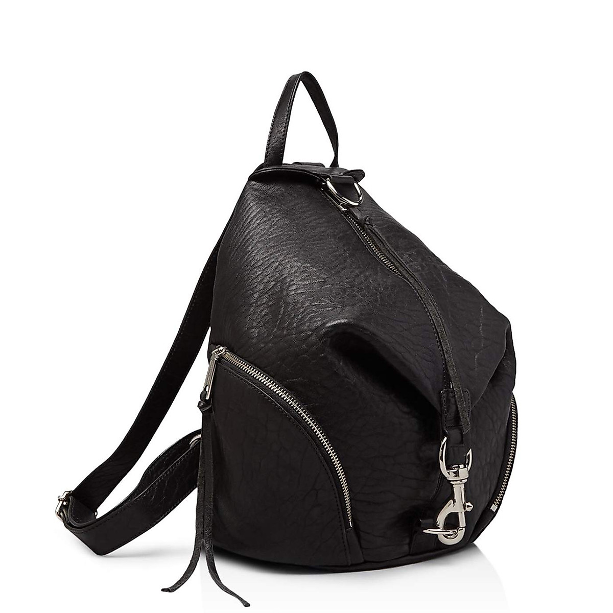 Rebecca Minkoff womens Julian Backpack Backback, Black With Silver, One Size US