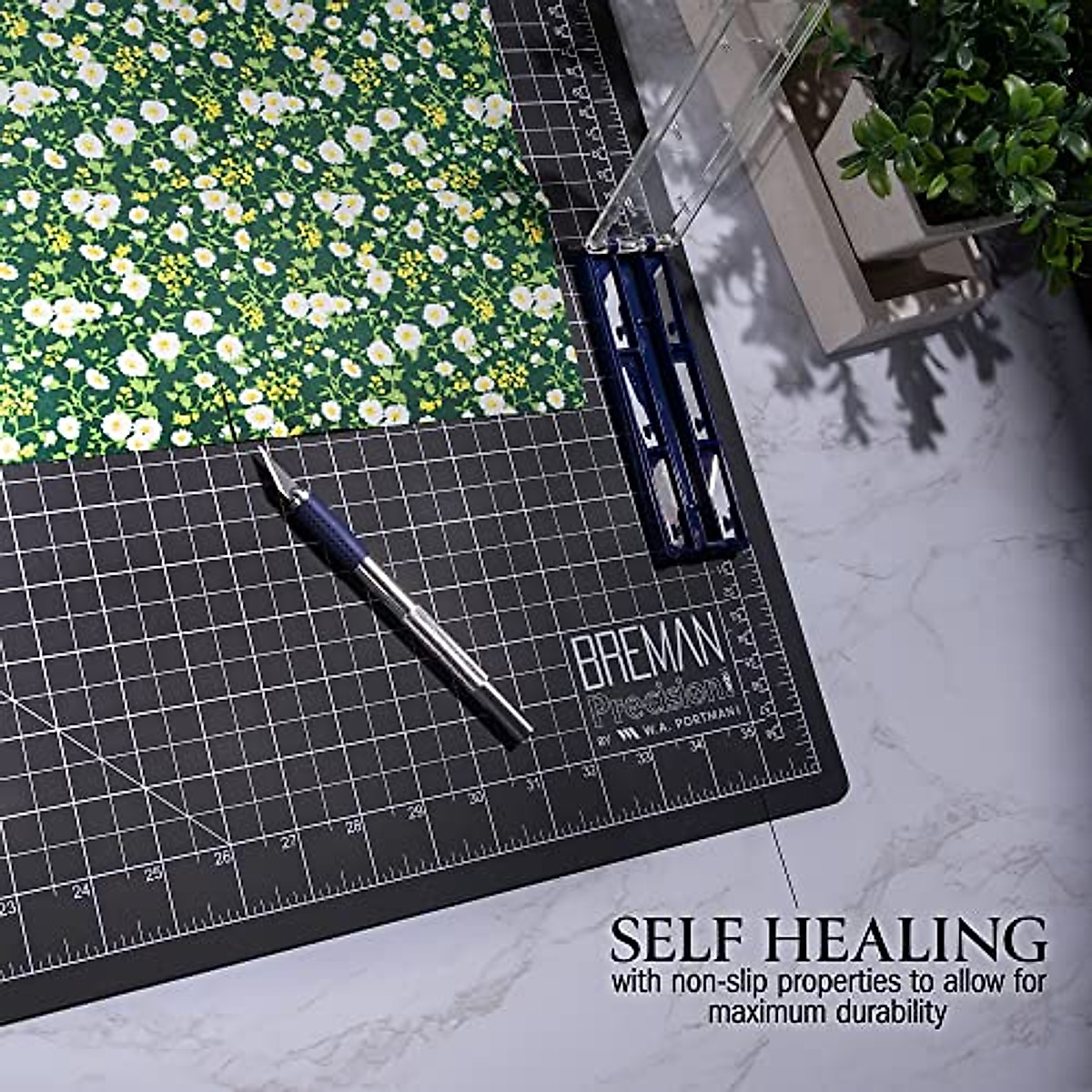 WA Portman Craft Knife Set & Craft Cutting Mat - 24x36 inch 2-sided Self-Healing Craft Cutting Board & 7pc Hobby Knife Set with 10 Extra Blades - Precision Knife with Blades & Hobby Cutting Mat Set