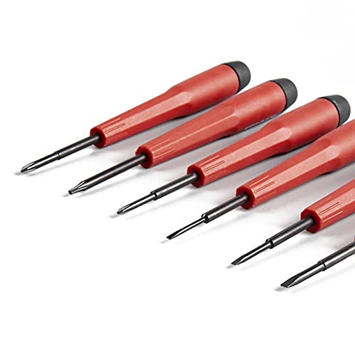 KEEGAN TOOLS 6-Piece Precision Handle Screwdriver Tool Set Eyeglass Repair Kit with Magnetic Screwdrivers, Phillips, Torx, Rotating Swivel End Caps Repair Tool for Mobile Phone Computer