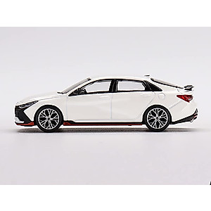Hyundai Elantra N Ceramic White Limited Edition to 1560 Pieces Worldwide 1/64 Diecast Model Car by True Scale Miniatures MGT00427