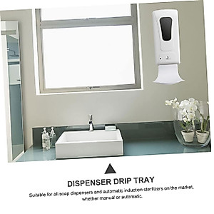 Alipis Soap Dispenser Tray 2pcs Plastic Water Tray Toilet Tank Tray Toilet Stand Washer Pan Tray Wall Soap Holder Wall Wall Mount Soap Dispenser Bracket Foaming Collection Trays Soap