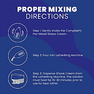 Campbell’s Pre-Mixed Liquid Shave Cream Lather, Barber Shaving Cream Lather Solution, Professional Shaving Supplies and Products, 64 Ounces - 4 Bottles