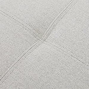 Christopher Knight Home Mission Fabric Storage Ottoman, Light Grey