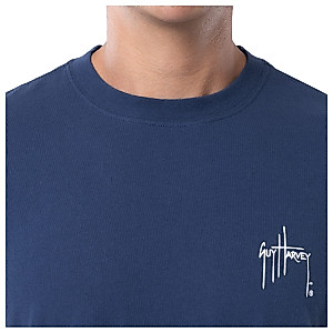 Guy Harvey Men’s Billfish Collection Short Sleeve T-Shirt, Estate Blue/Deep Waters, Large