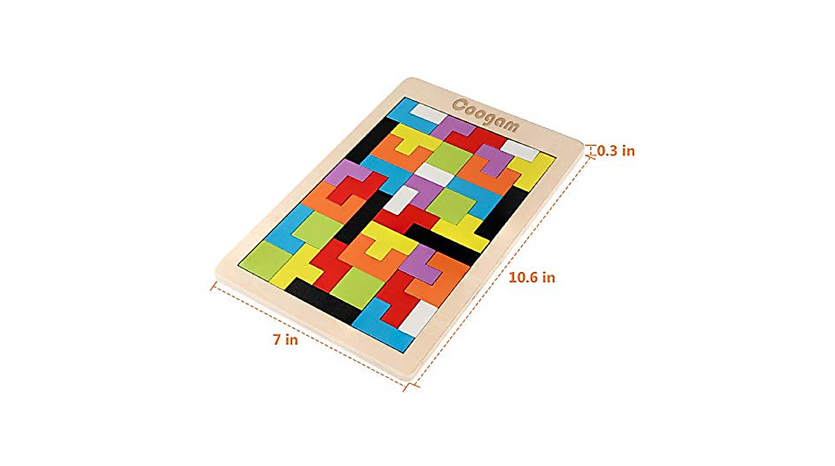 Coogam Wooden Puzzle - Fun STEM Brain Teaser for Kids