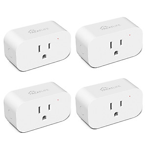 TREATLIFE Alexa Smart Plug 4 Pack, 7 Day Heavy Duty Programmable Timer, Works with Alexa and Google Home, 1800W 15A WiFi Smart Outlet, Child Lock, Vacation Mode, Reliable WiFi Connection