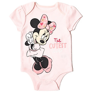 Disney Minnie Mouse Newborn Baby Boy or Girl 3 Piece Outfit Set: Pants Bodysuit Hoodie Grey/Pink 3-6 Months