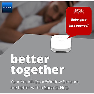 Smart Door Sensors 2 Pack, 1/4 Mile World's Longest Range Wireless Window Door Sensor Works with Alexa IFTTT, Smartphone Monitor App Alerts Open Reminder Sensor, No Audio Alarm, YoLink Hub Included